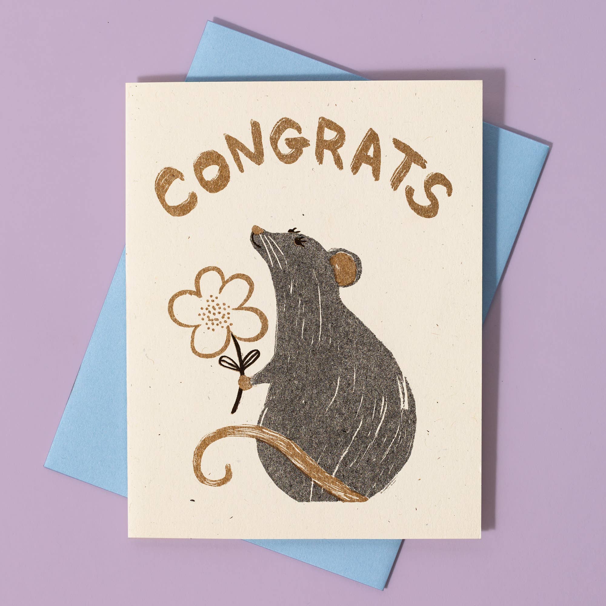 Congrats Rat - Risograph Card – Lauda