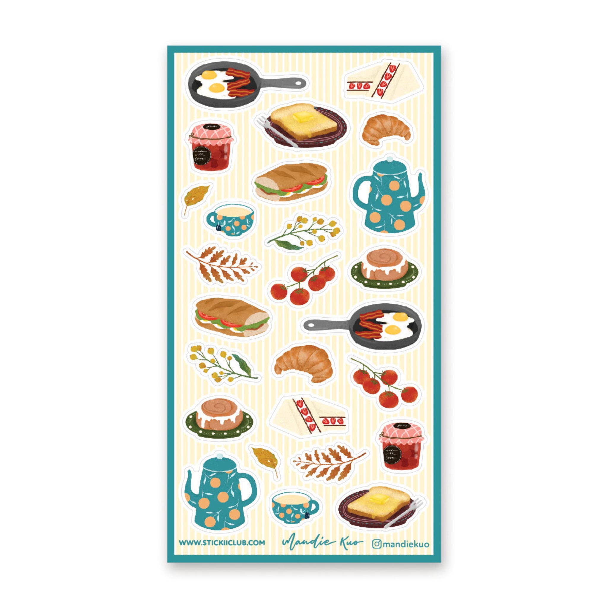 French Country Breakfast Sticker Sheet – Lauda